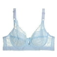 Baodmurt Lace Gathered Bra Straps Breast Cup Underwear, No Underwire ...