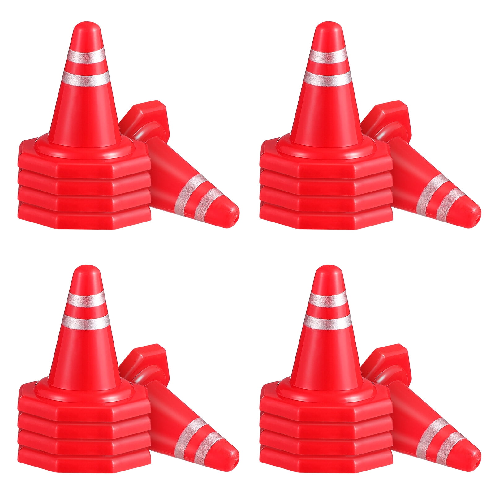 OUNONA TOYANDONA 20Pcs Miniature Plastic Traffic Cones Mini Roadblock ...