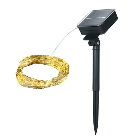 5 Strands(100 LEDs) Solar Rope String Light Garden Decoration Outdoor ...