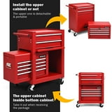 Costway 6-Drawer Rolling Tool Chest Storage Cabinet w/Riser Red ...