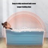Miumaeov Portable Folding Adult Bathtub Water Tub Freestanding Plastic ...