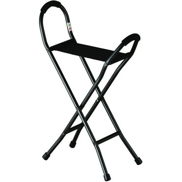 Essential Medical Supply Endurance 4 Leg Folding Seat Cane - Walmart.com
