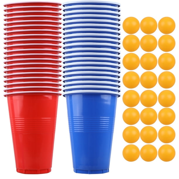 1 Set of 44pcs Beer Pong Game Kit Tennis Balls Cups Board Games Party ...