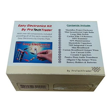 ProTechTrader Make: Easy Electronics Component Pack - Learn Basic Electronics with no Tools for ...