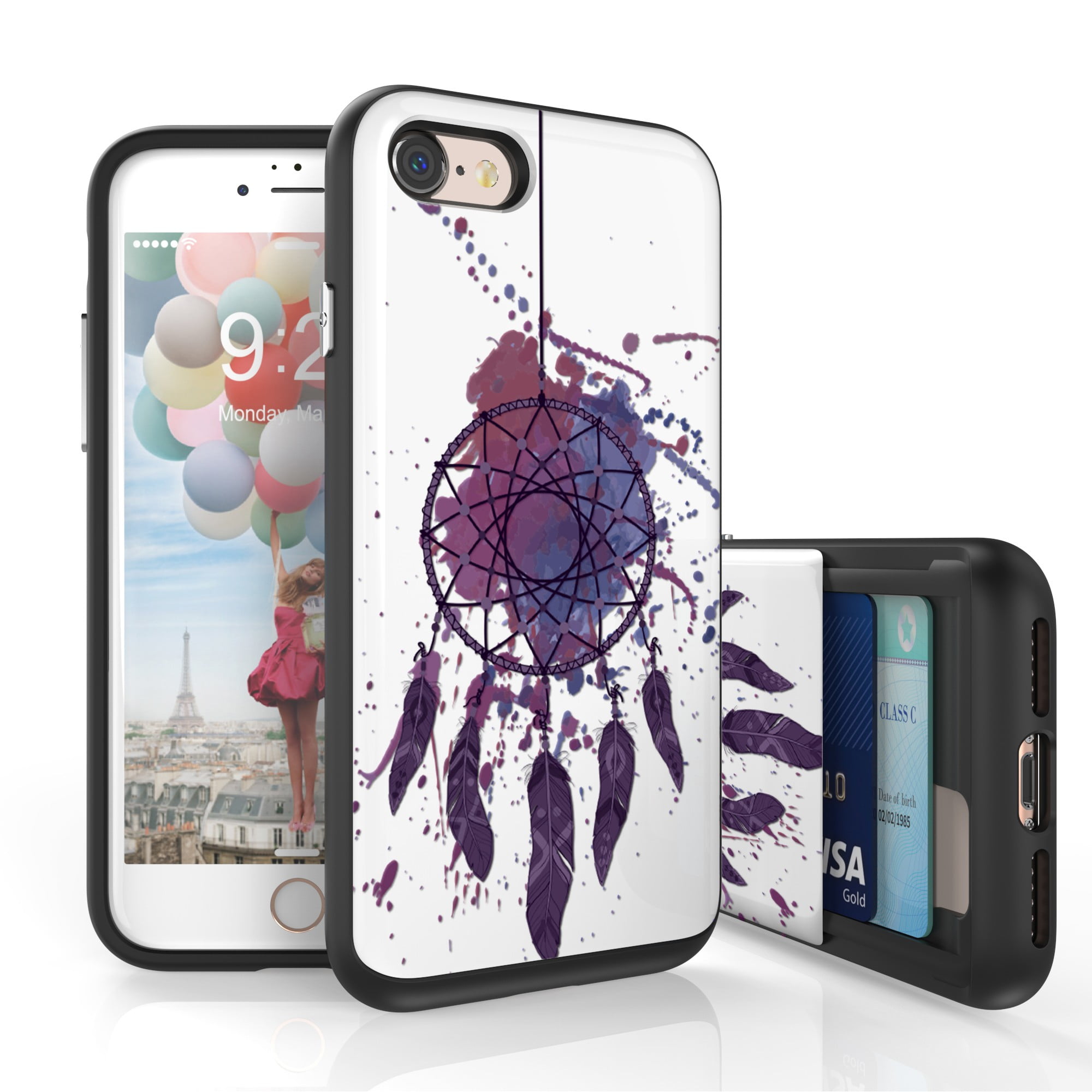 Iphone 7, Iphone 7s, Iphone 8, Iphone 8s Case, DuoShield Slim Wallet ...