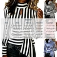 ATOYSOY Striped Wrap Waist Crop Tops Keyhole Mock Neck Flare Flared ...