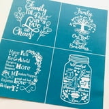 Family Self-Adhesive Silk Screen Printing Stencil Mesh Transfers for ...