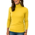 Qwertyu Sweaters for Women Turtleneck Sweater Pullover Solid Color ...