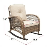 ATR ART to REAL Indoor Outdoor Proch Rocking Chair, Wicker Rocker Chair ...