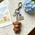 A Little Highland Cow For You Keychain, 3D Cow Keychain Resin Charm ...