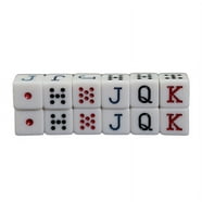 Cyber-Deals Set of 5 Premium Spanish Poker Dice (Ivory) Cubilete Dados ...