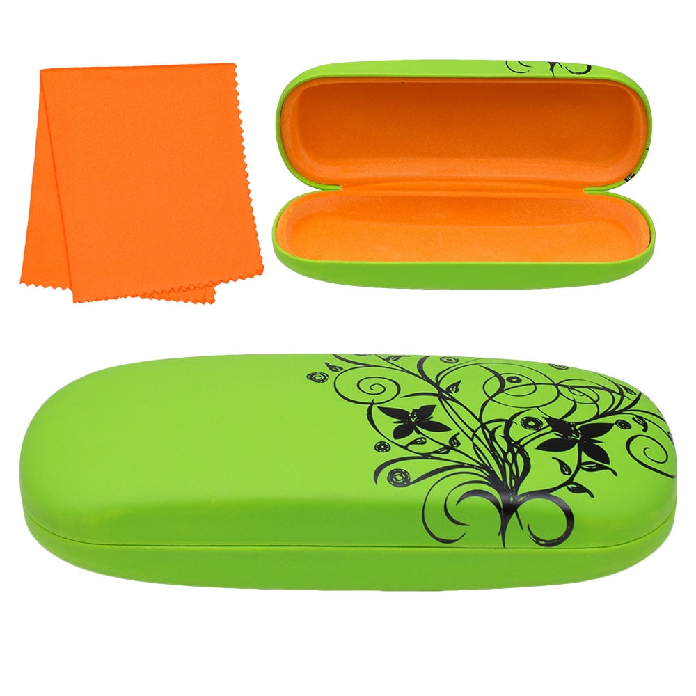 Hard Shell Eyeglass Case Protective Case For Glasses And Sunglasses With Cleaning Cloth And