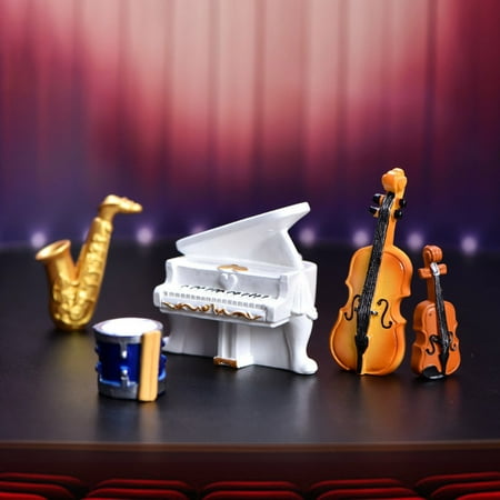 Cheers Mini Musical Instrument Micro Landscape Piano Violin Saxophone ...