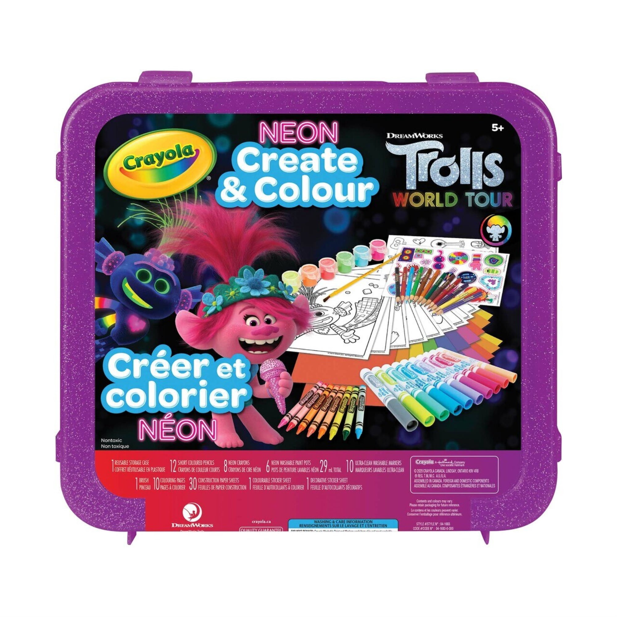 Brandclub - Trolls World Tour Neon Create & Colour Art Set