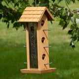 Perky-Pet Brown Wood Tin Jay Wild Bird Feeder - 2 lb Capacity - Walmart.com