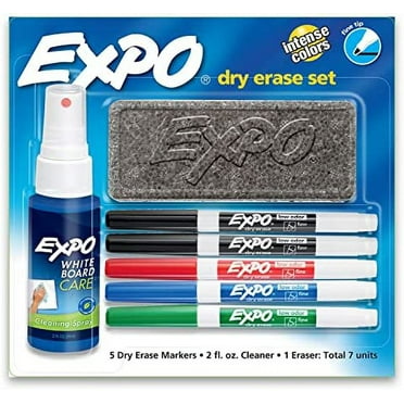 Expo® Low Odor Dry Erase Markers, Chisel Tip, Blue, 12 Count - Walmart.com