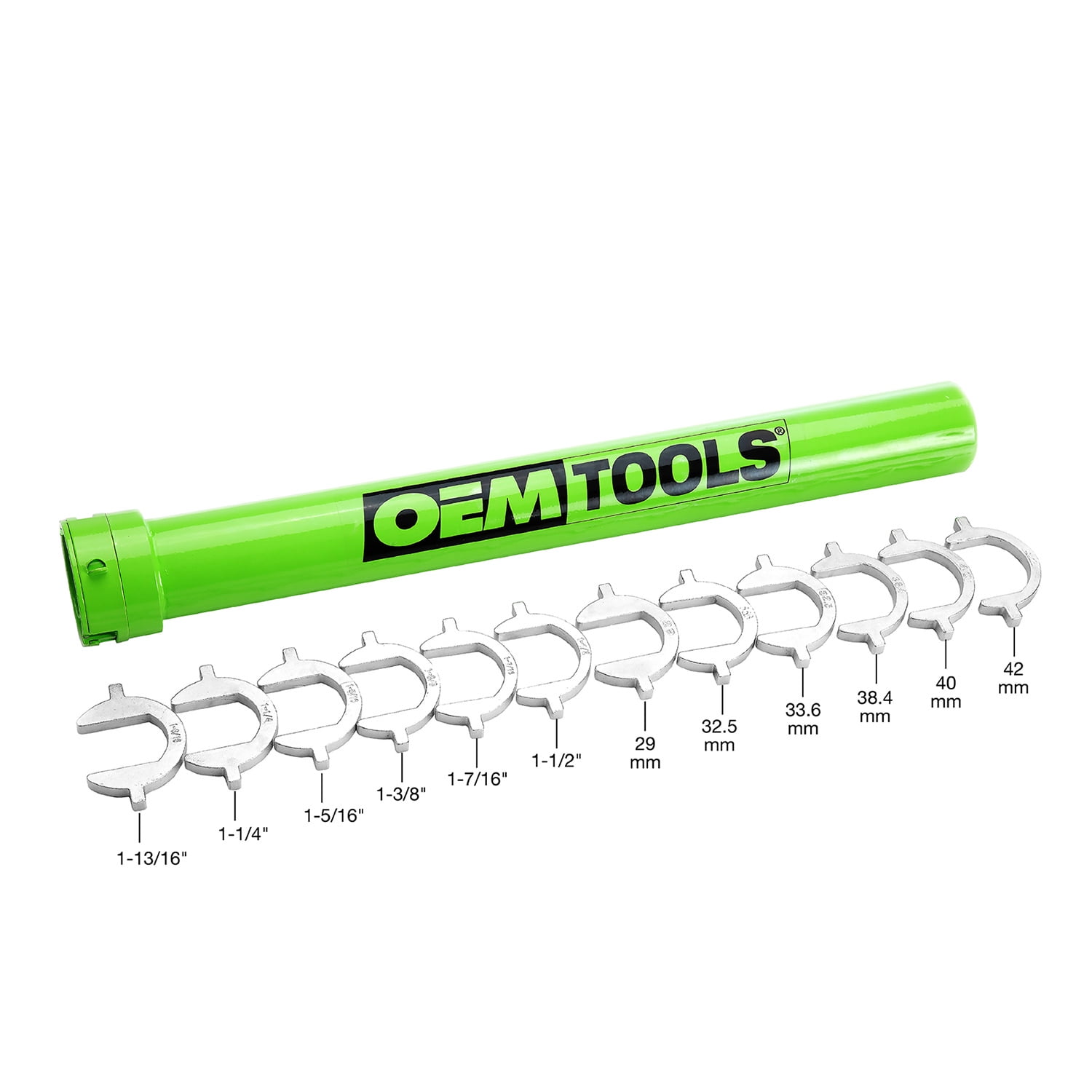 OEMTOOLS 27178 Master Inner Tie Rod Tool Set, Includes 12 Nickel Plated ...