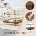Clear Glass Top Coffee Table+Versatile Placement”-“Living Room Center ...