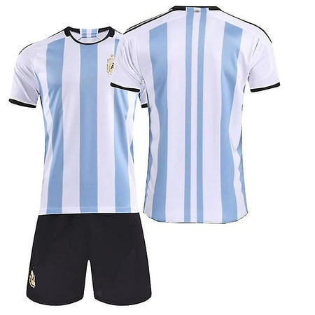 2022 World Cup Argentina Football Jersey Messi Home Football Soccer ...
