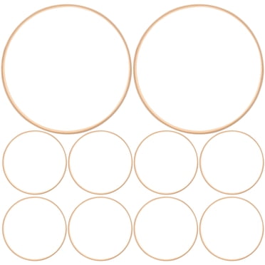 5-Piece Bamboo Embroidery Hoop Set, 5-10 Inch Wooden Tension Cross ...