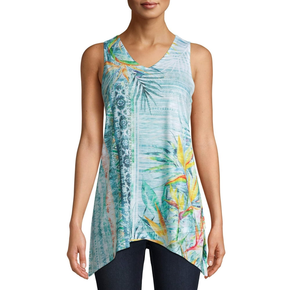 Time and Tru - Time and Tru Women's Sleeveless Sublimation T-Shirt ...