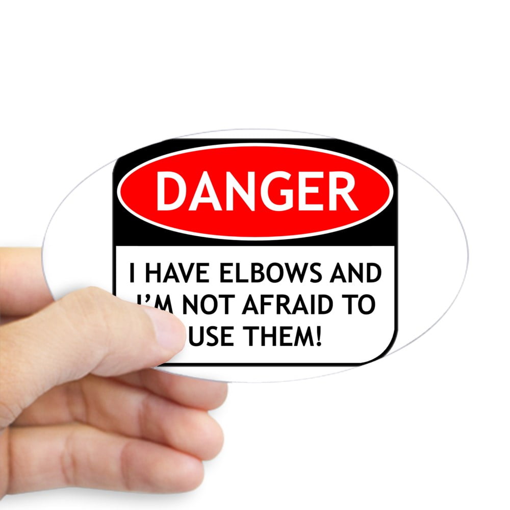 CafePress - Use Elbows Oval Sticker - Sticker (Oval) - Walmart.com