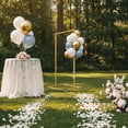 Miumaeov Wedding Arch Backdrop Stand Square, Gold Metal Balloon Arch ...