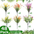Artificial Flowers Bright Color Bulk Outdoor UV Resistant Faux Shrubs ...