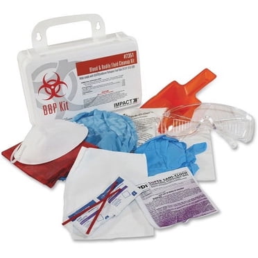 First Aid Only Bloodborne Pathogen (BBP) Spill Clean Up Kit & Personal ...