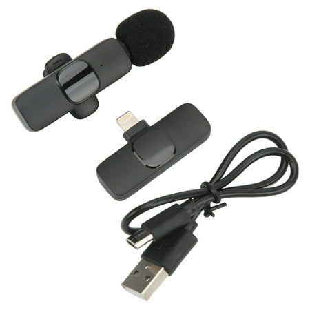 Video Recording Mic, High Sensitivity Microphone Wireless Lavalier ...
