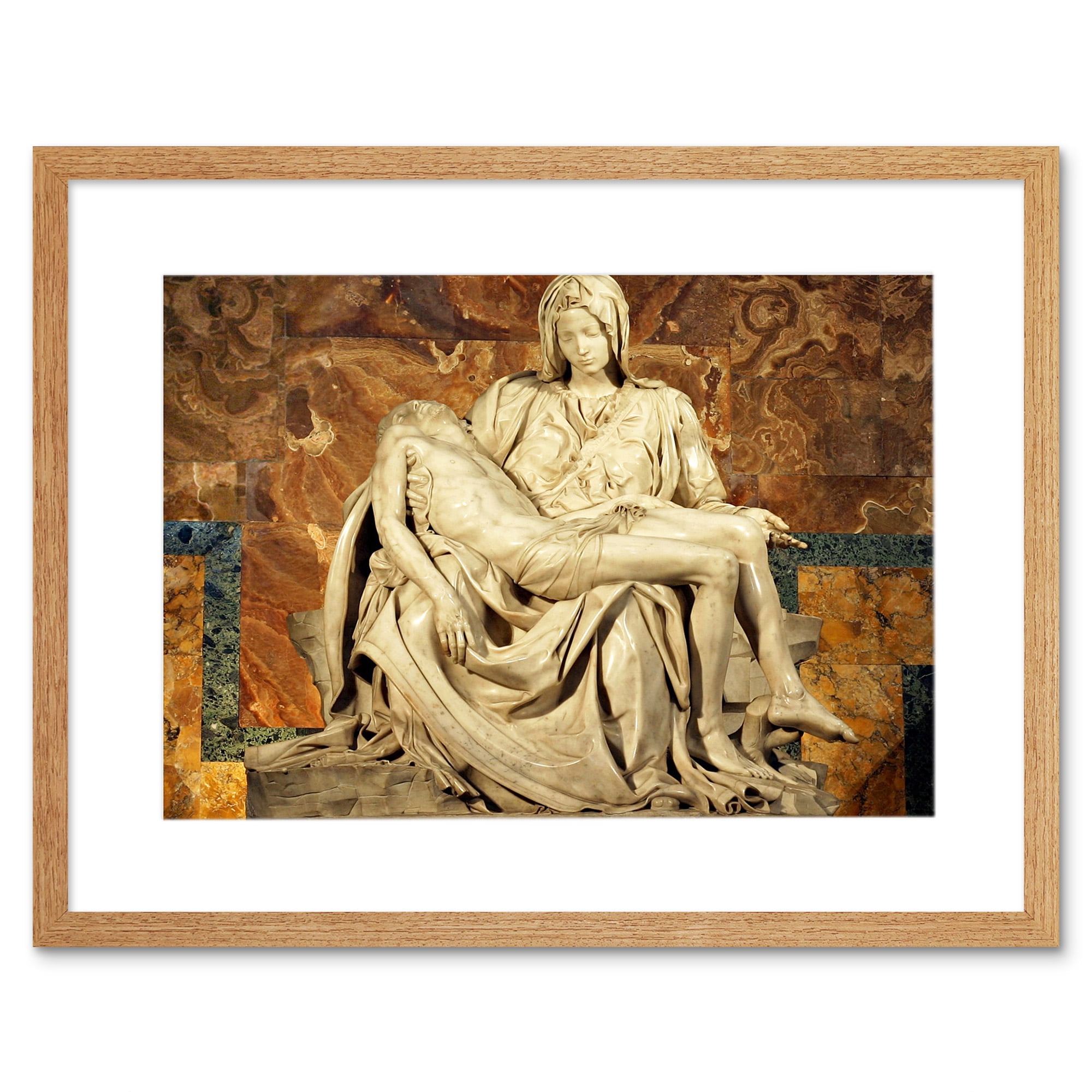 Michelangelo Pieta 1499 Renaissance Marble Sculpture of Mary Holding ...