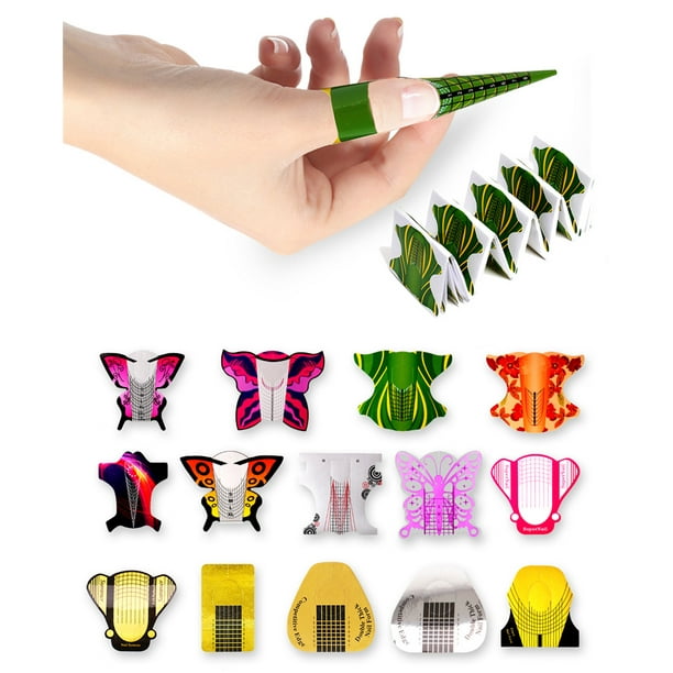 SOLLED 100 Pcs / Set Of Phototherapy Nail Crystal Extension Paper Tray ...