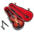 Handcrafted Wooden Violin Model with Stand & Case Accessory ...