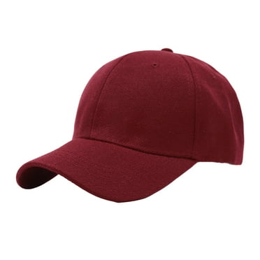 Solid Baseball Cap Velcro Adjustable Closure Plain Dad Hat - Walmart.com