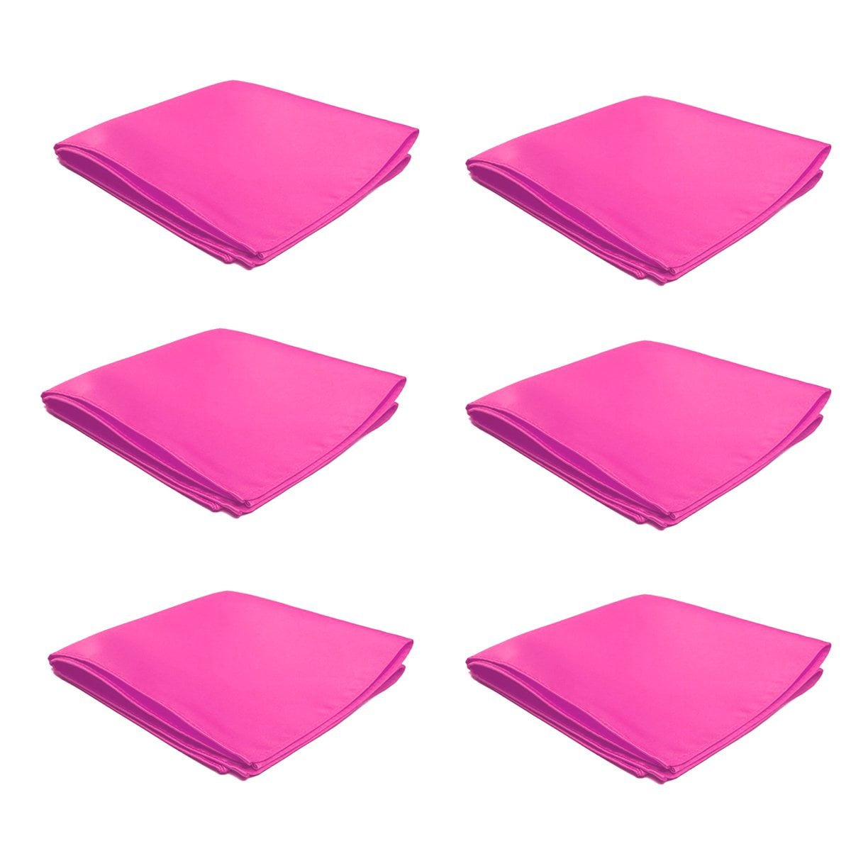 Mens Pocket Squares Handkerchief 6 PK Wedding Party Solid Color ...