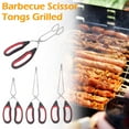 Food Tong Long Handle Scissor BBQ Bread Roast Clip Kitchen Tongs Baking ...