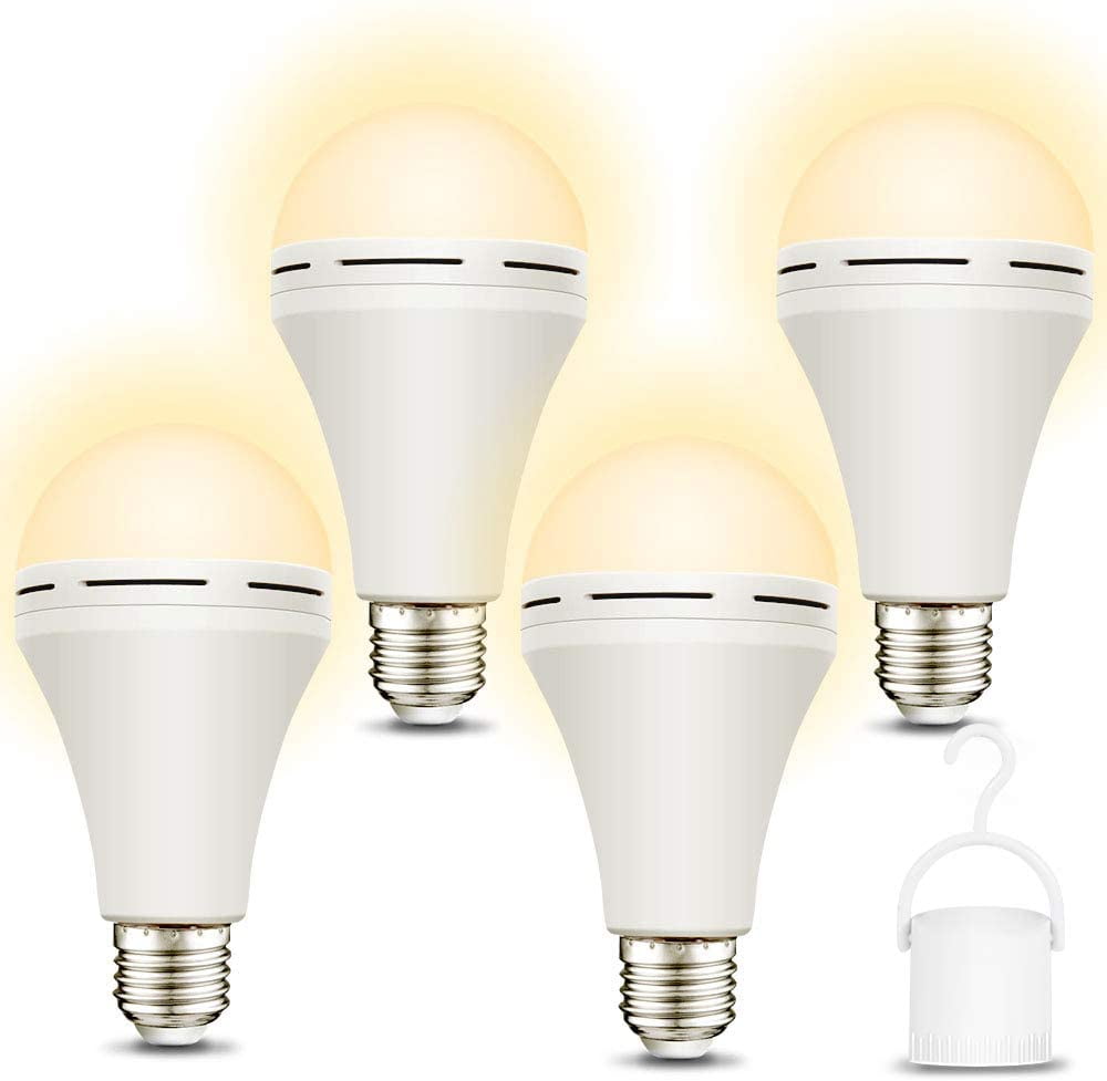 4 Pack Rechargeable Emergency LED Bulb 1200mAh 15W 80W Equivalent 6000K 4-pack-rechargeable-emergency-led-bulb-1200mah-15w-80w-equivalent-6000k