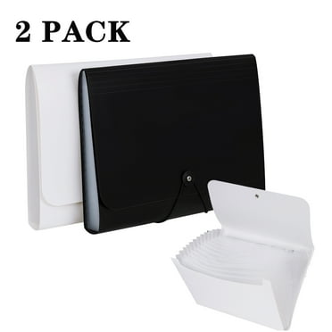 U Brands Modern Noir 19 Pocket, Expanding Letter Size File Folder ...