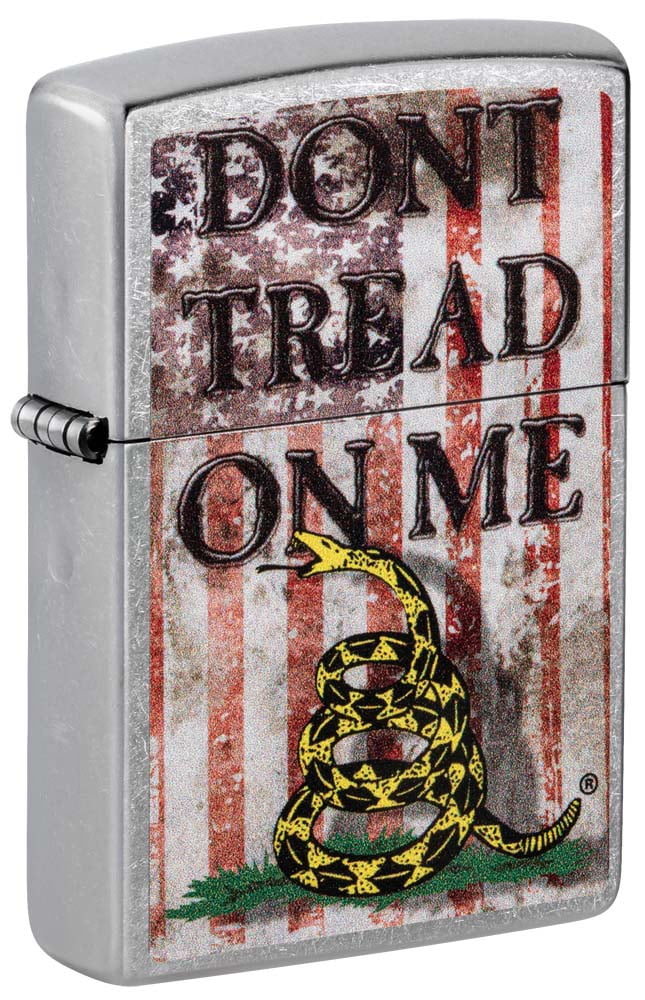 Zippo Lighter: Don't Tread on Me with American Flag - Street Chrome 81211 - Walmart.com