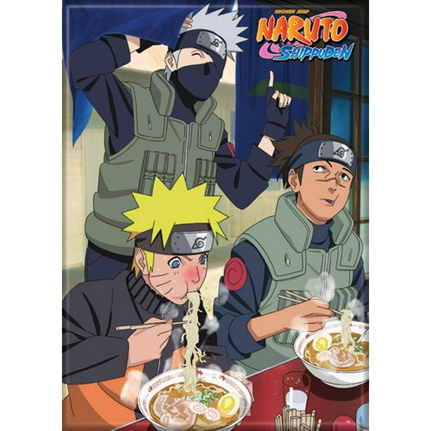 Naruto Shippuden Eating Ramen Kakashi And Iruka Anime Magnet 72155nr
