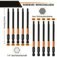 10pcs H4 Hex Driver Set, 1/4 Inch Hex Bits Set, 100mm Magnetic Hex ...