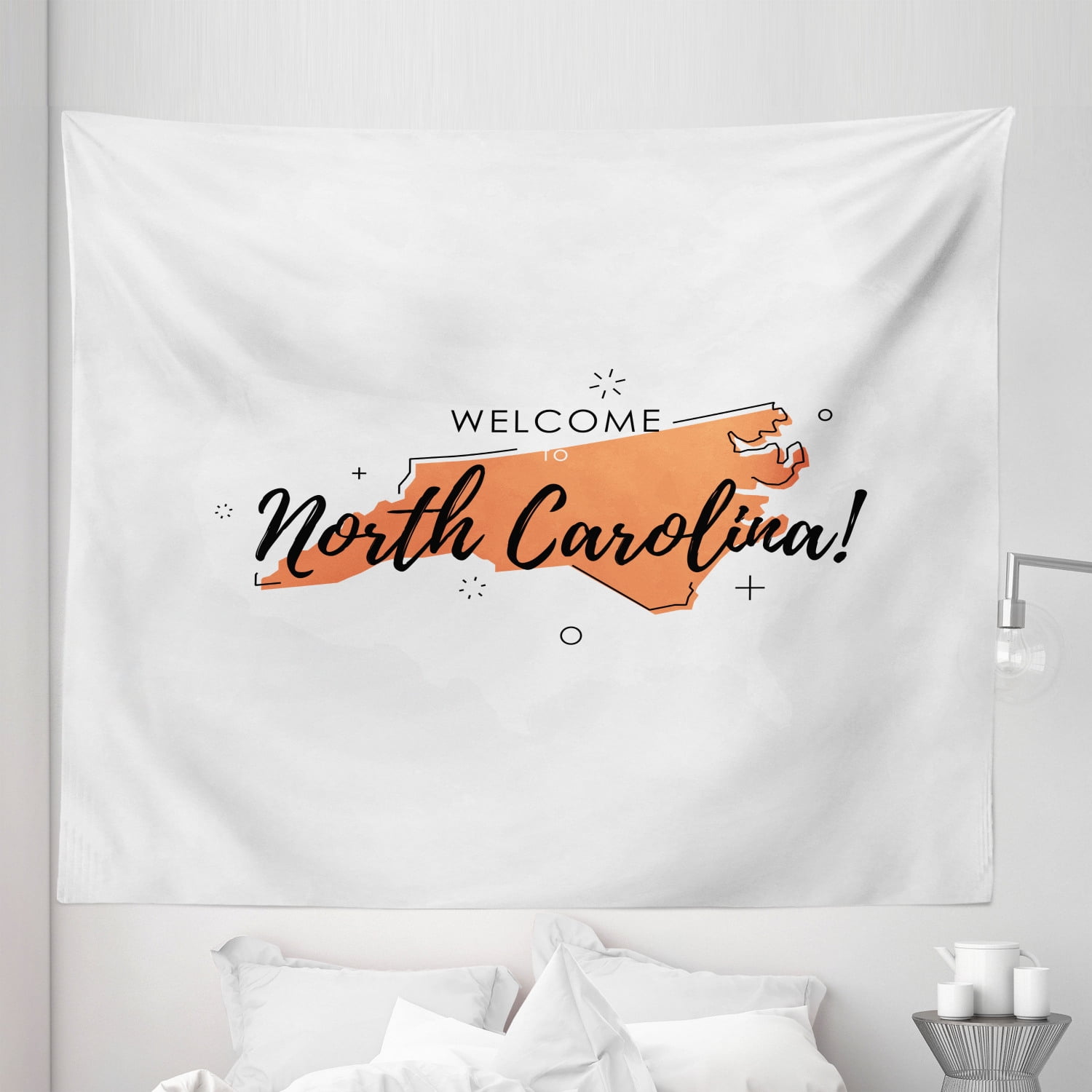 North Carolina Tapestry, Welcome Sign for Entering United States of ...