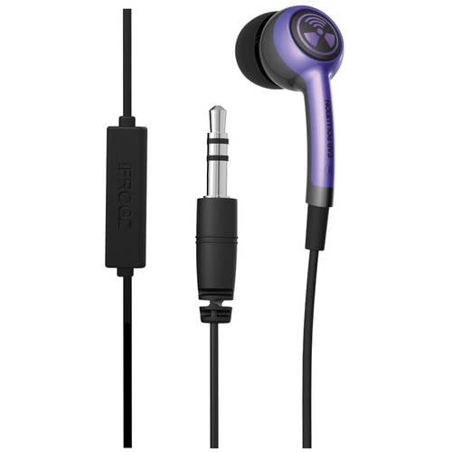 IFROGZ EarPollution Plugz with Mic - Purple - Walmart.com