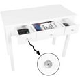 Small Writing Desk with Drawers Study Table for Adults/Student, Vanity ...