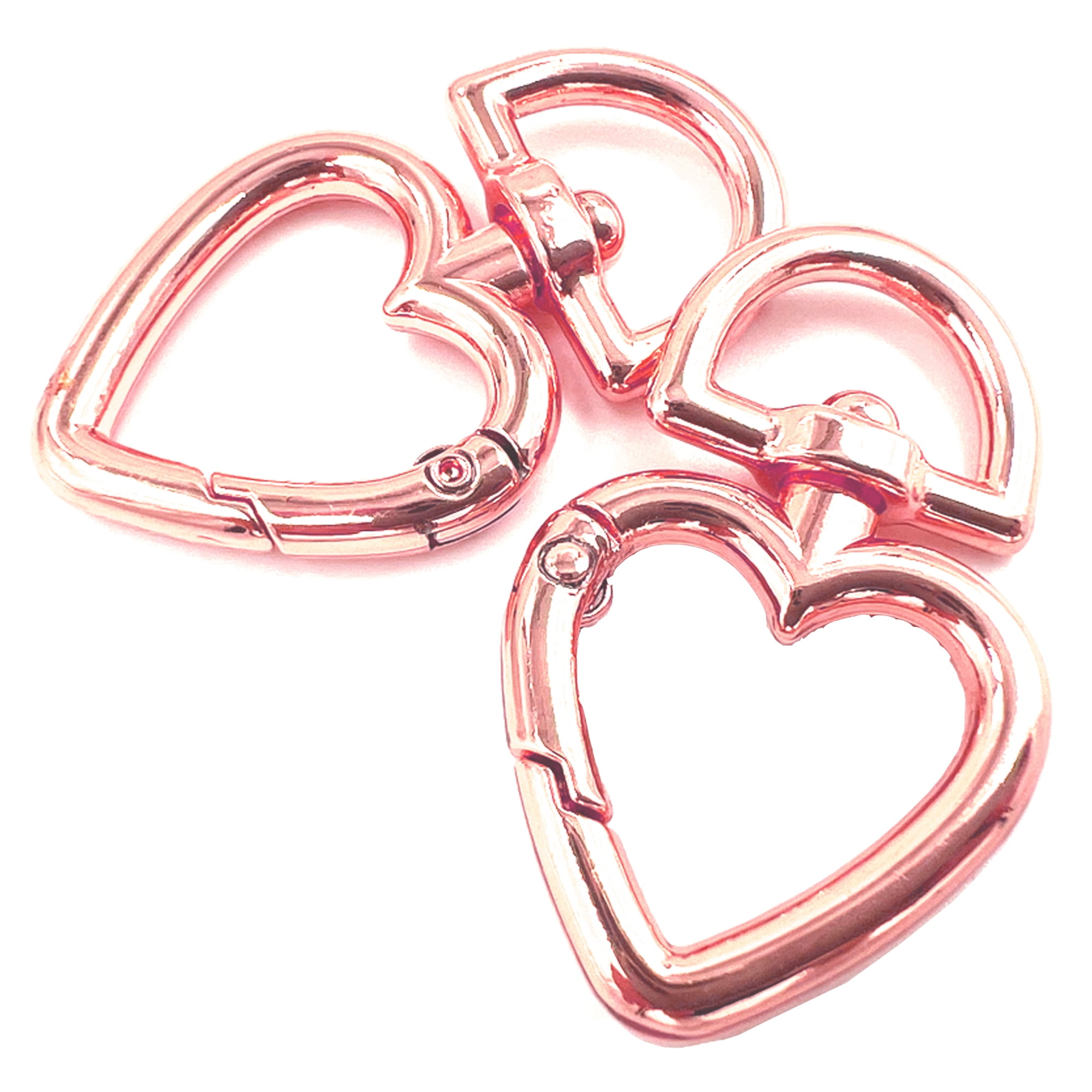 Loooontye 6 Pcs 3/4 inch Heart Shape Swivel Buckles Metal Push Gate ...