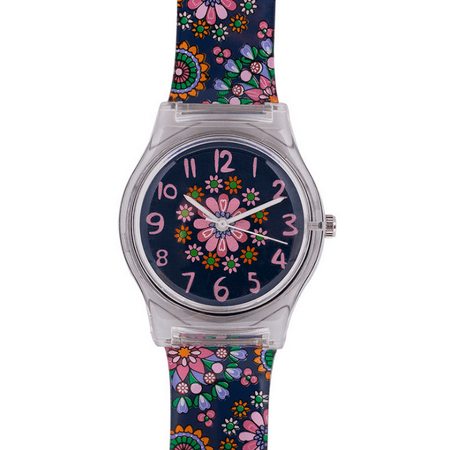 Student Fashion Cute Cartoon Animal Flower Pattern Waterproof Quartz ...