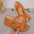 Afuyipoi Women's Platform Wedge Sandals Adjustable Ankle Strap Open Toe ...