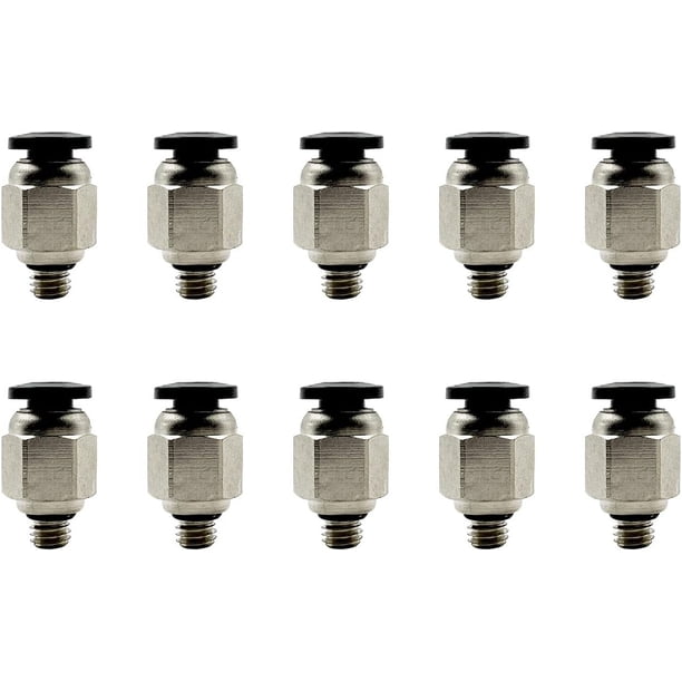 LAICAIW M5 PT Male Thread 4mm Straight Pneumatic Push in Quick Fitting Connectors for PETF Tube ...