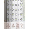 Abstract Tile Motifs Sheer Curtains for Living Room Bedroom Lavender ...