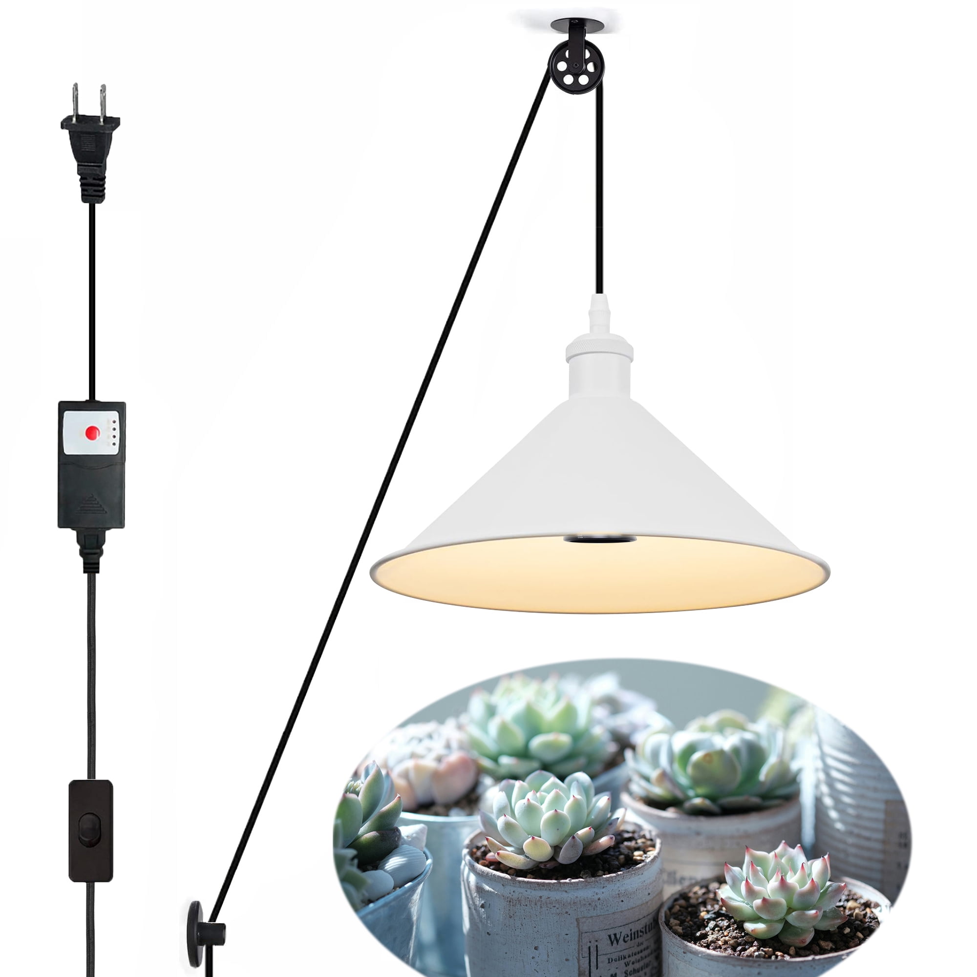 Click here for Fsliving Timer Hanging Grow Light For Indoor Plant... prices